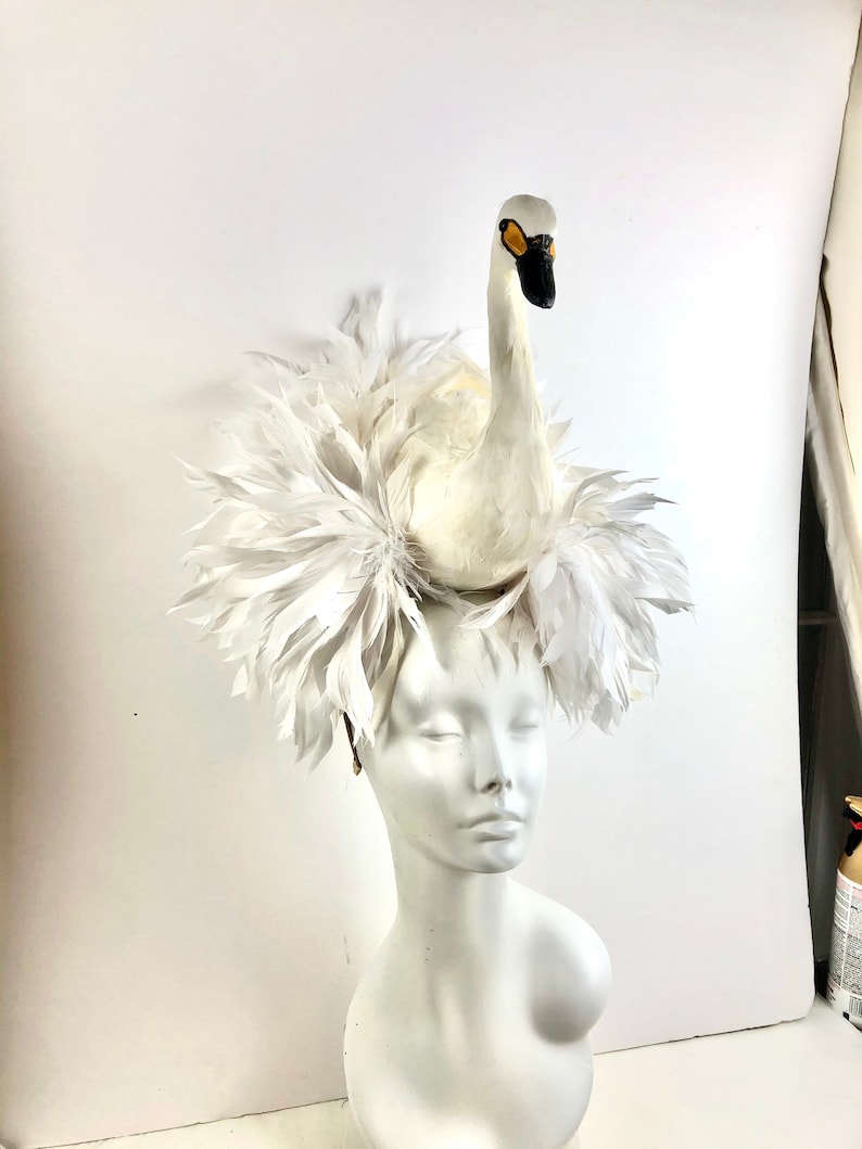 Multi Color Fascinator Swan Headband Hat Winner Derby - Etsy