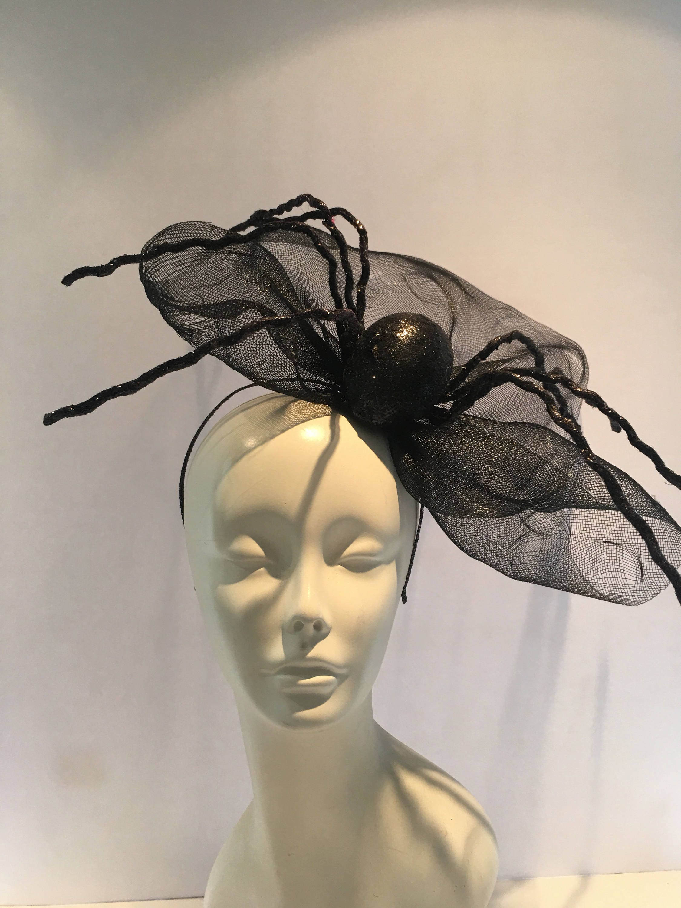 Halloween Headpiece Spider Web Halloween costume Fascinator | Etsy