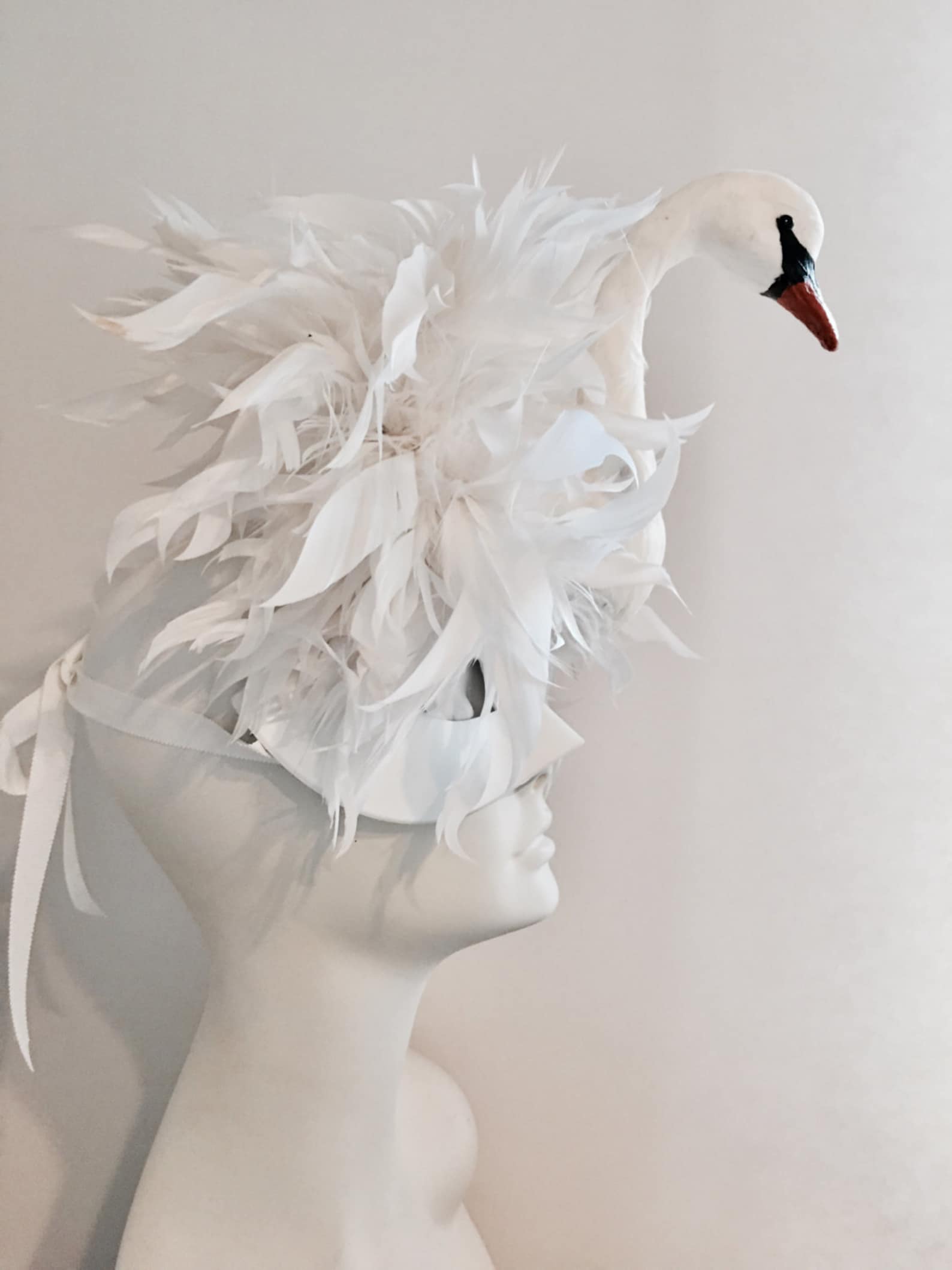 Swan Mask for Masked Ball Swan Lake Diner En Blanc Bird - Etsy