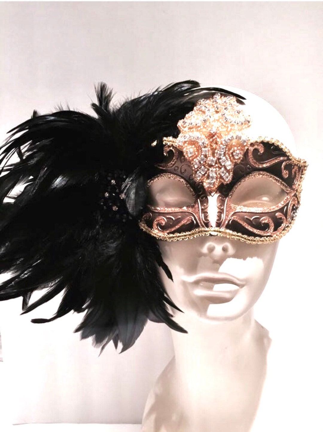 Black Masquerade Mask Custom Mask - Etsy