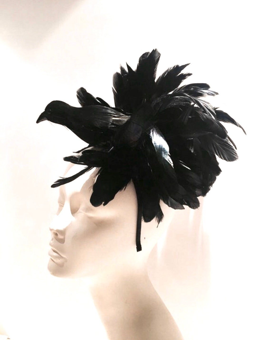 Black Fascinator for All Occasions- Bird Hat Costume - Etsy