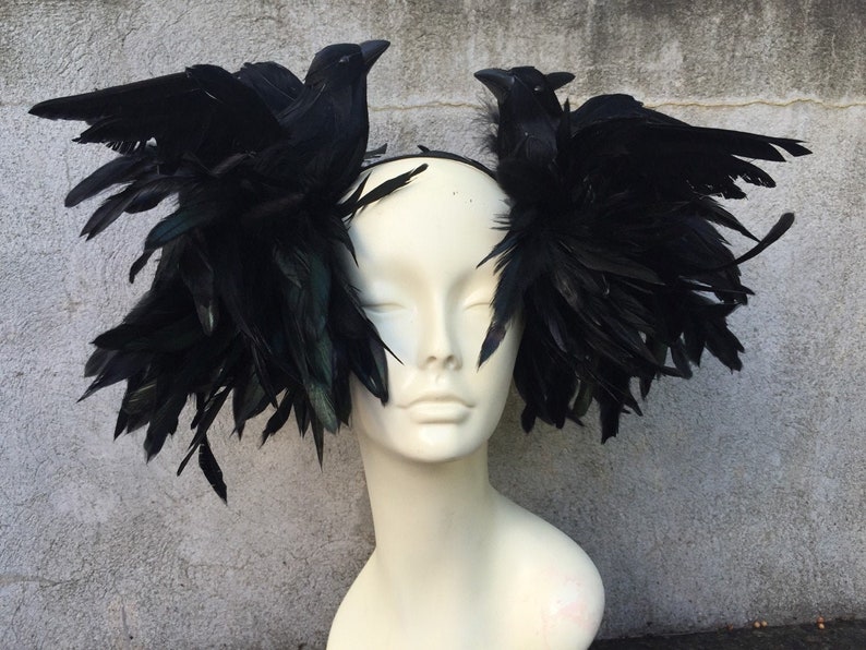 Moira Costume- Crow Headband- Bird Fascinator - Etsy UK
