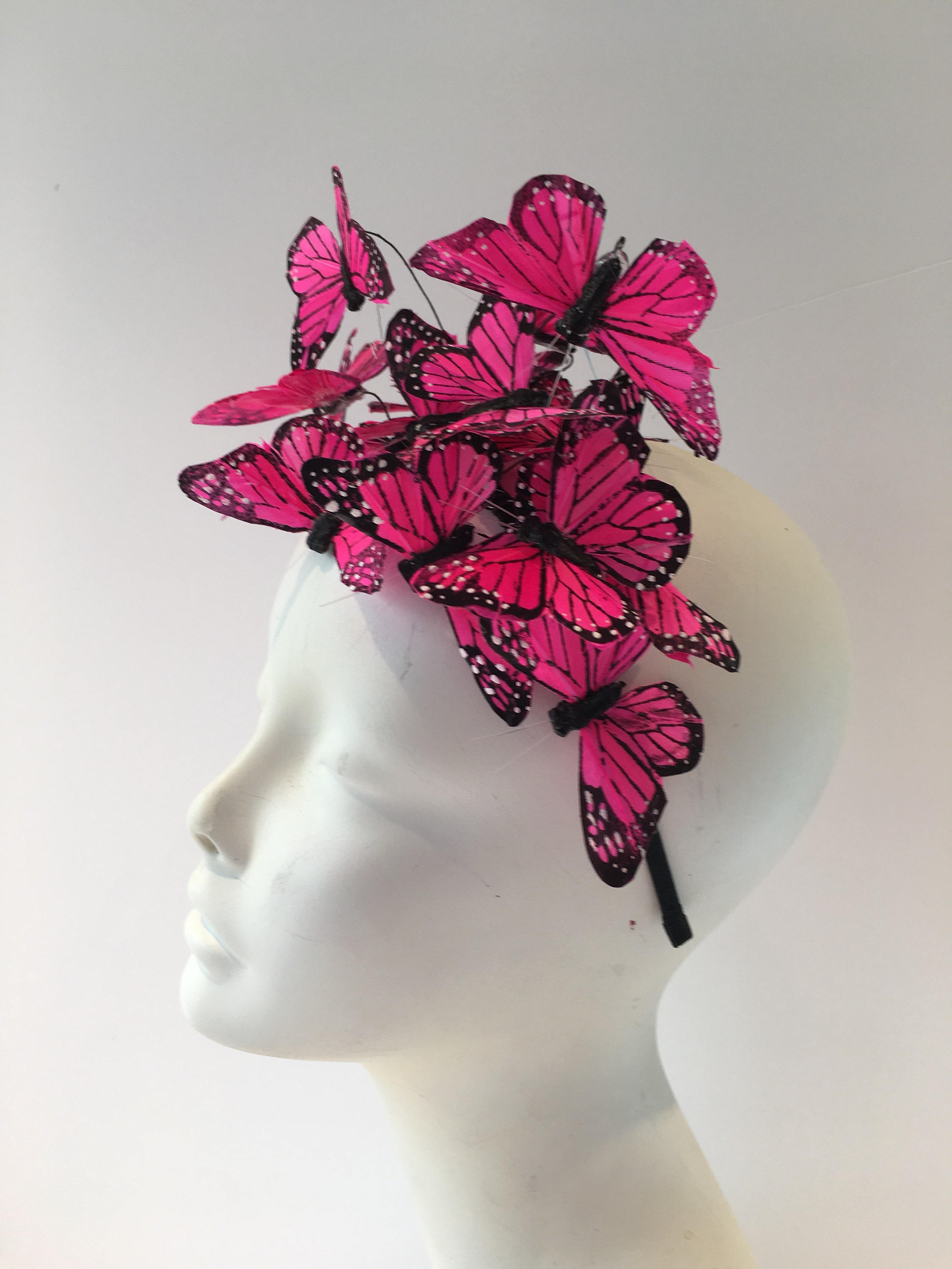 Butterfly Headpiece Fascinator Derby Hat | Etsy