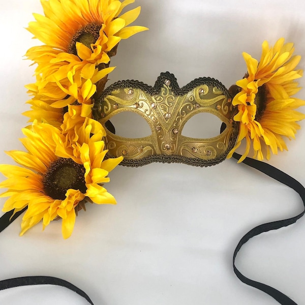 Sunflower Masquerade Mask - Etsy