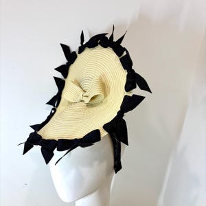 Bow Straw Hat- Fascinator- Derby- Hat Lunch- Tea Party - Etsy
