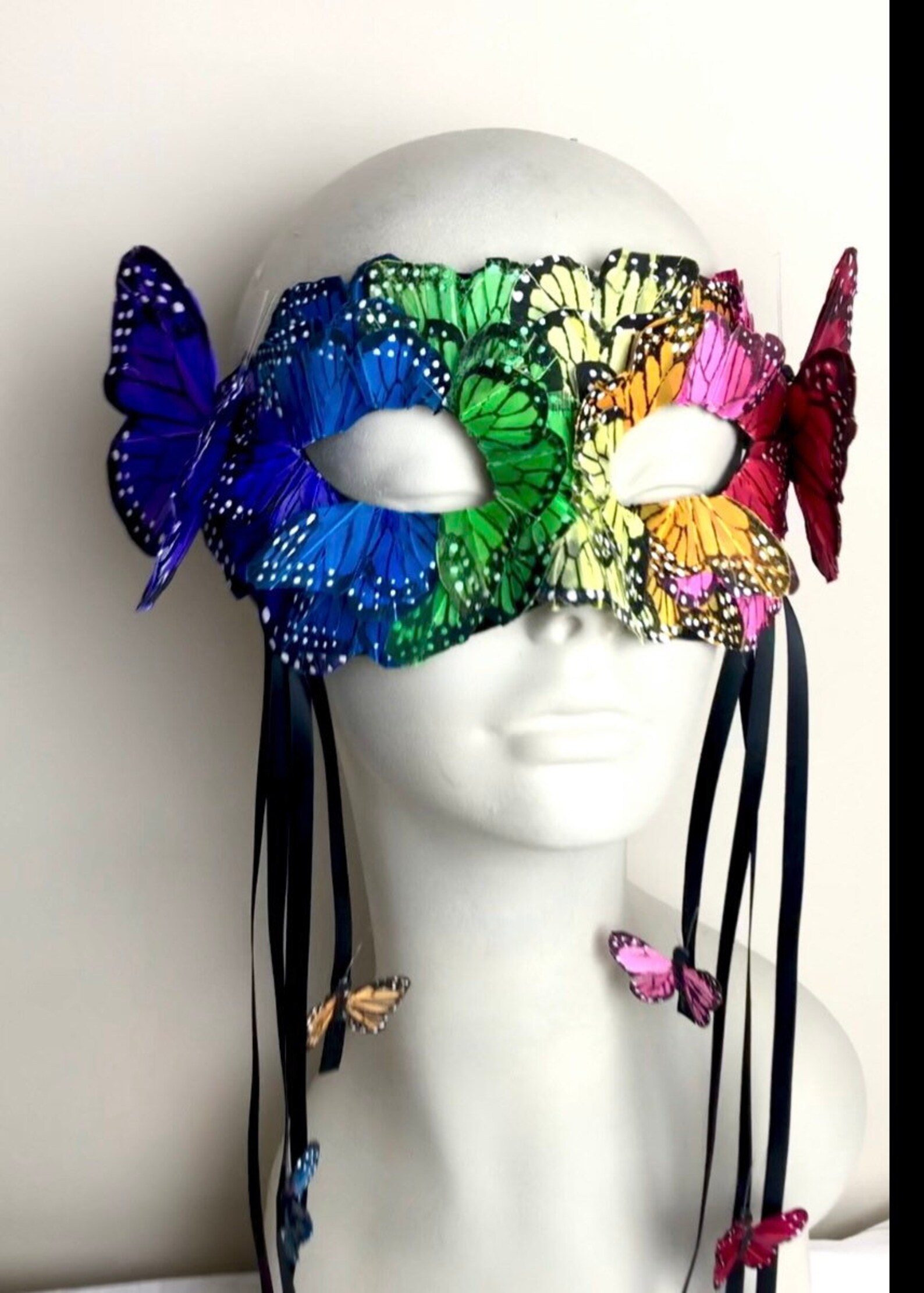Butterfly Masquerade Masks- Mardi Gras Masks- Rainbow - Etsy
