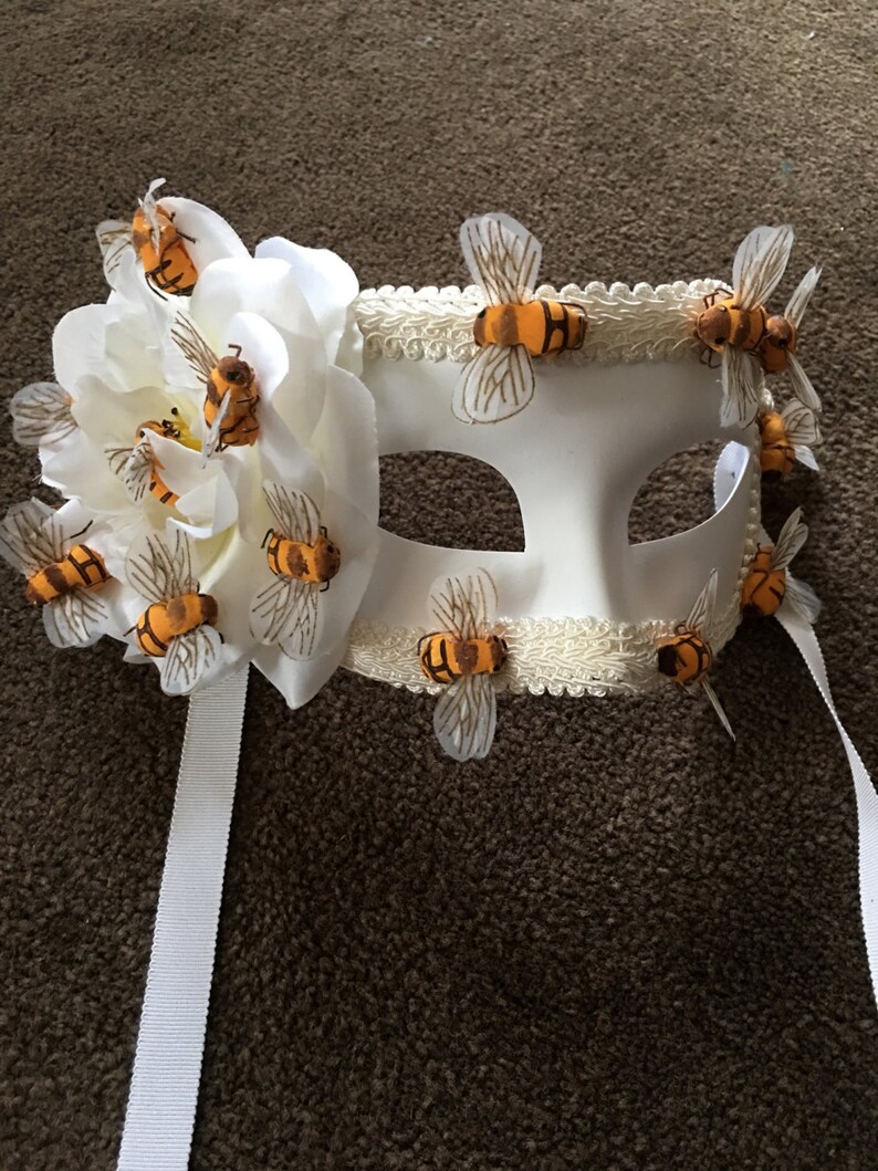 Yellow Masquerade Mask Bee Costume bumble Bee Mask | Etsy