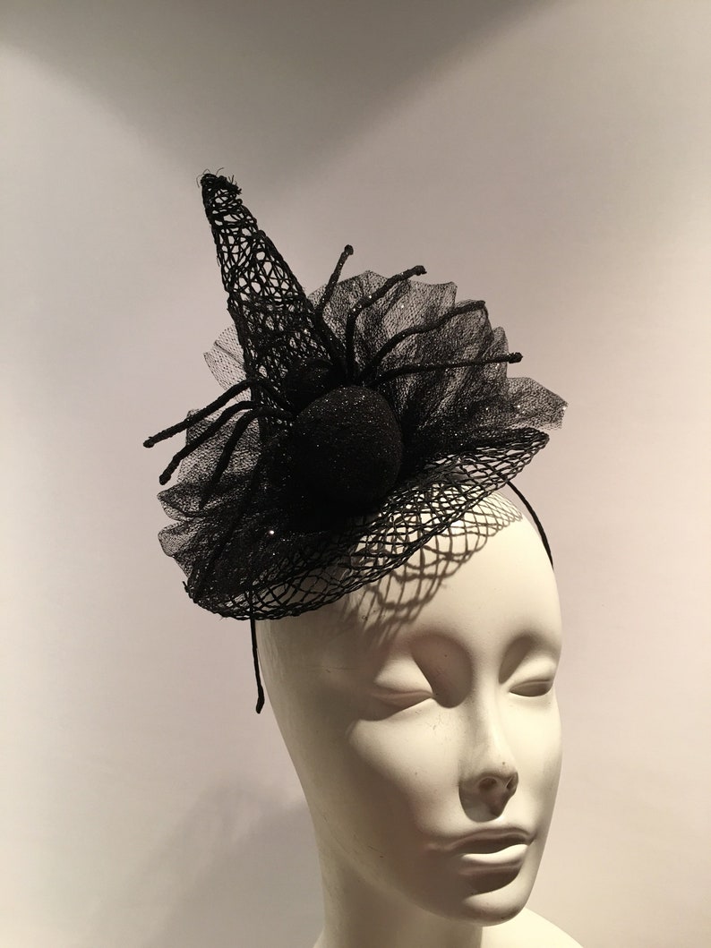 Witch Hat Witch Fascinator Mini Witch Top Hat | Etsy