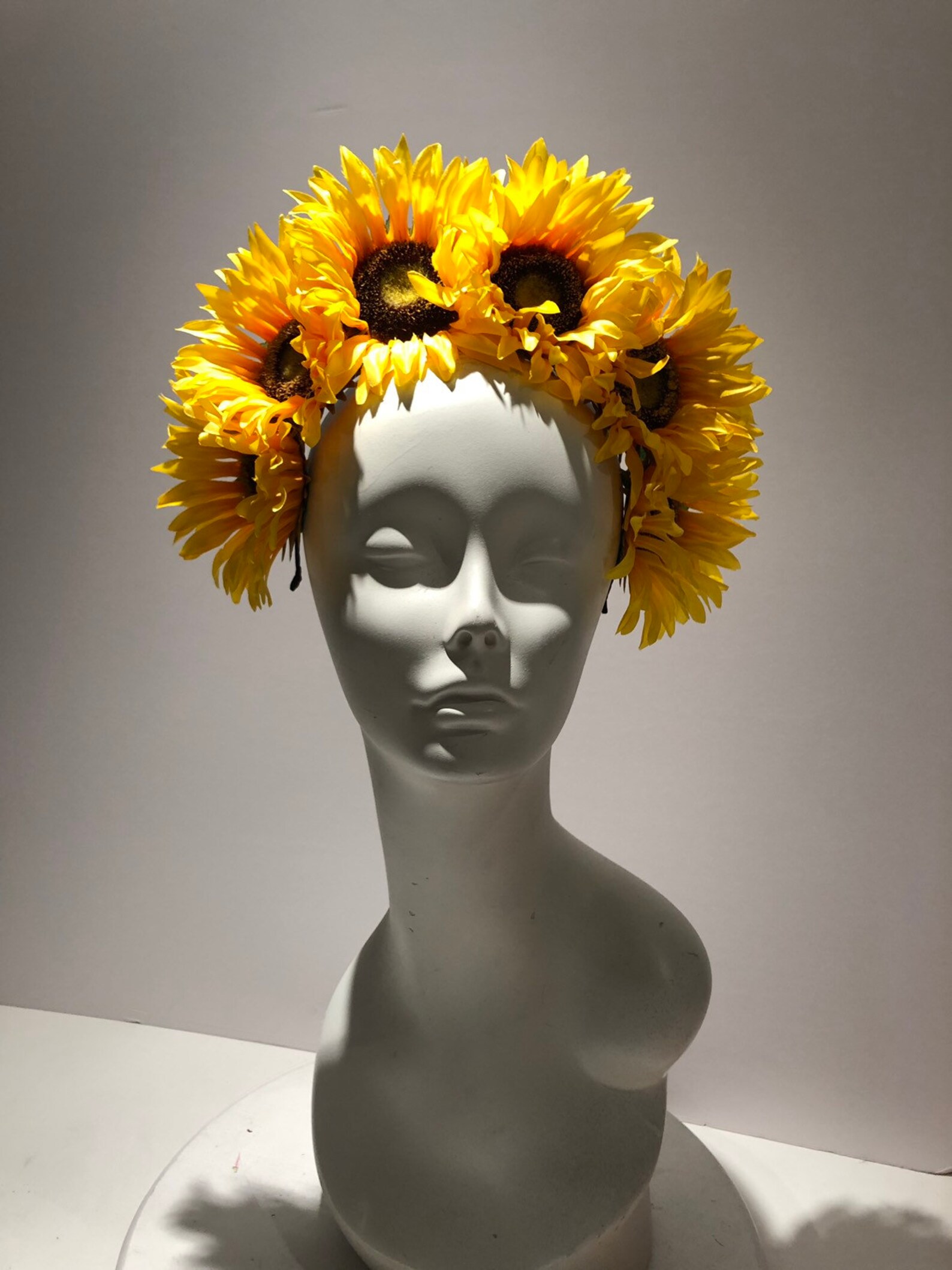 Sunflower headpiece Yellow flower headdress | Etsy