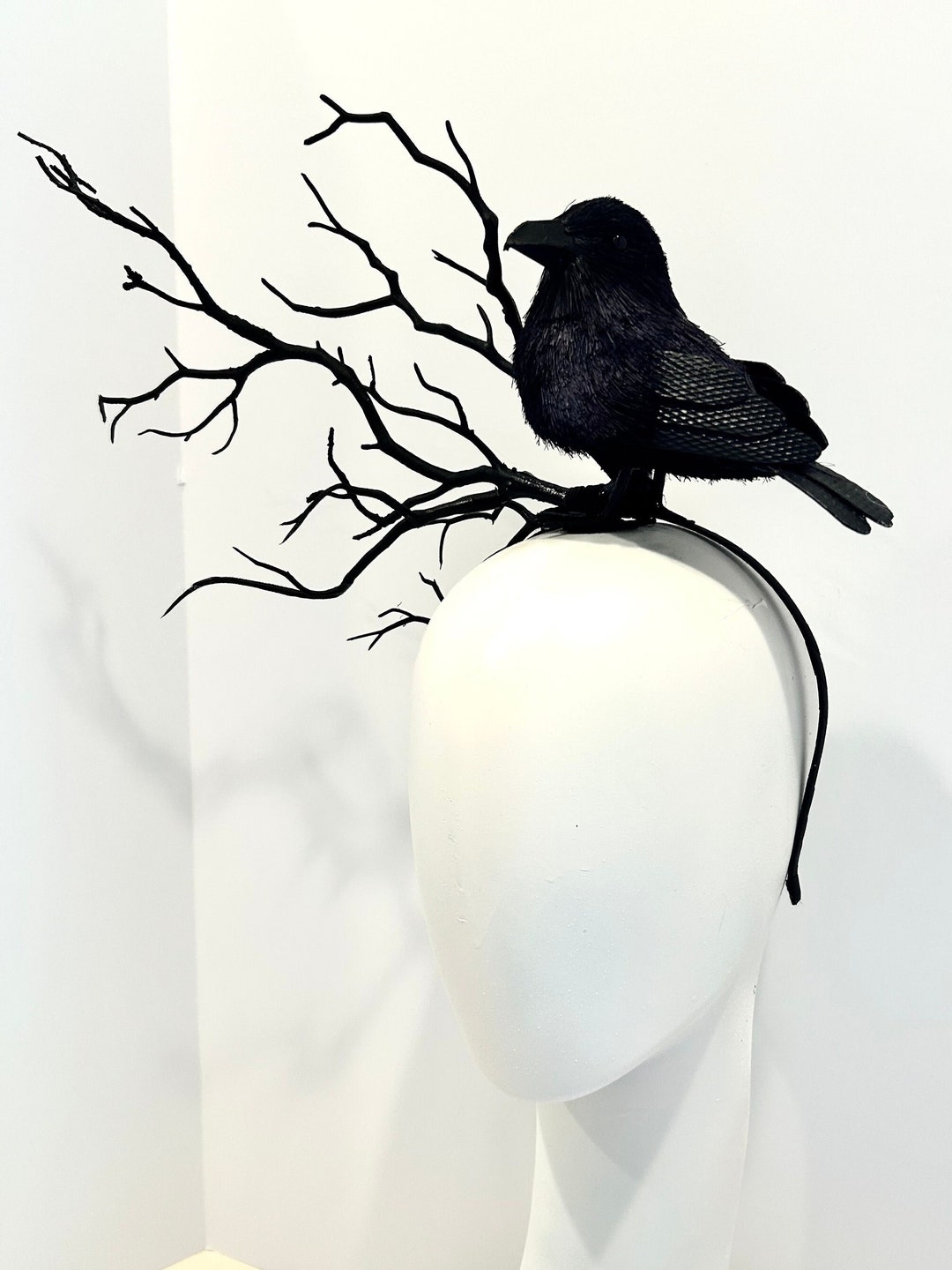 Black Crow Headband- Halloween Costume- Vegan - Etsy