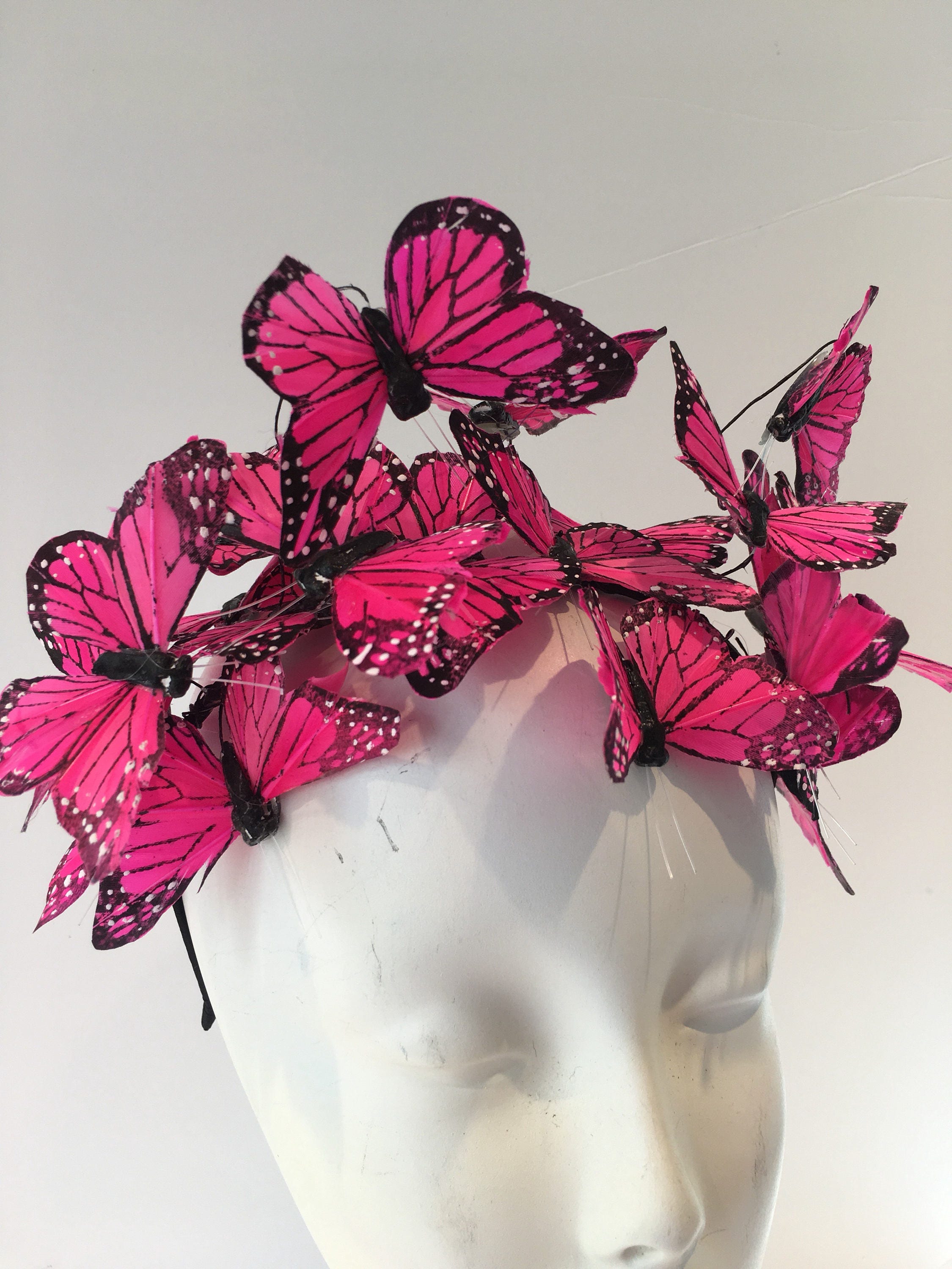 Butterfly Headpiece Fascinator Derby Hat | Etsy