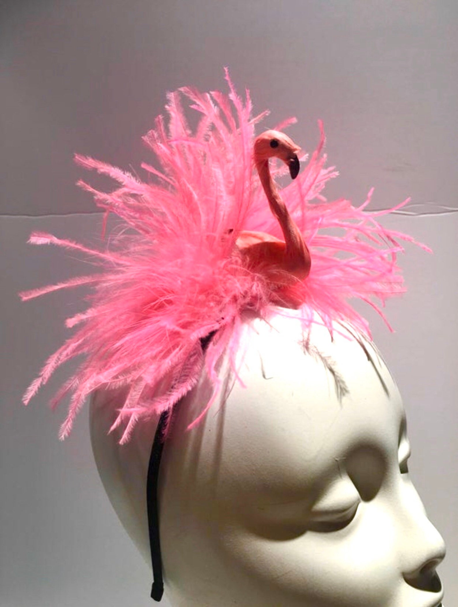 Flamingo Headband pink Fascinator for Flamingo Lovers - Etsy