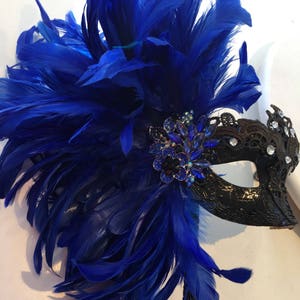 Blue Masquerade Mask Masks on a Stick Halloween - Etsy