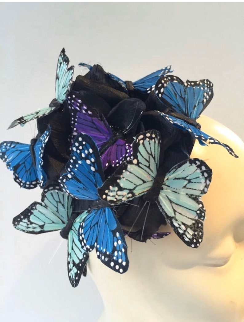 Orange Butterfly Headband Derby Fascinator - Etsy