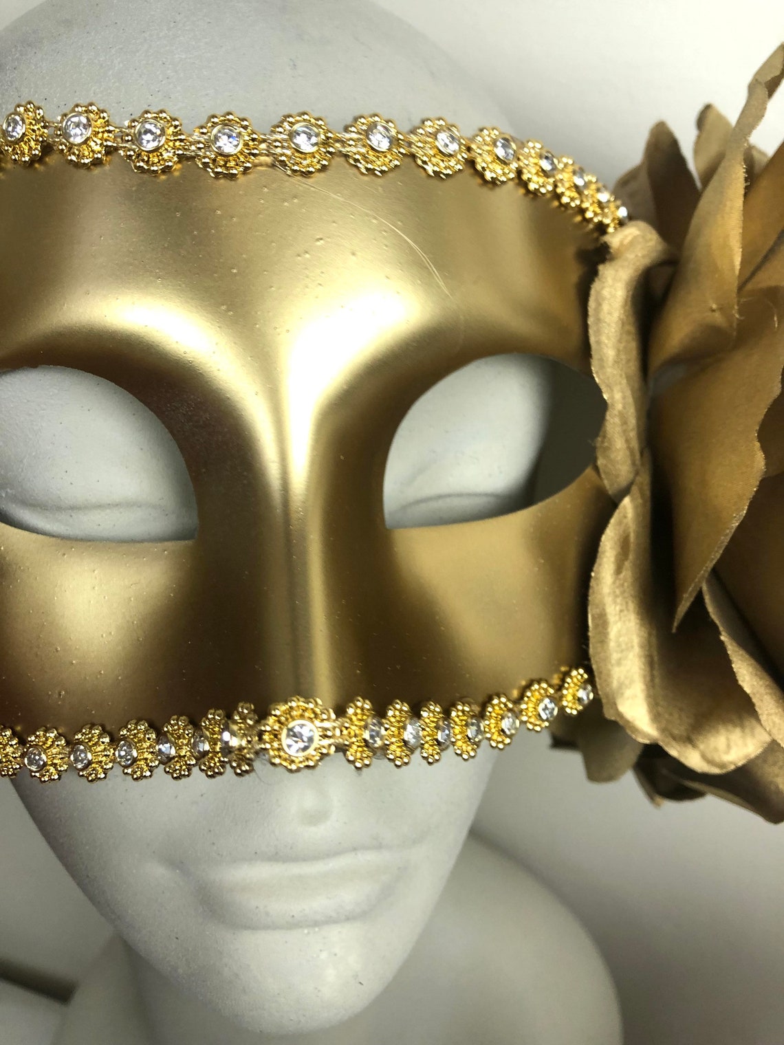 Gold Flower Masquerade Mask Masquerade Ball Costume Ball - Etsy