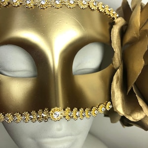 Gold Flower Masquerade Mask: Costume Ball Mask - Etsy