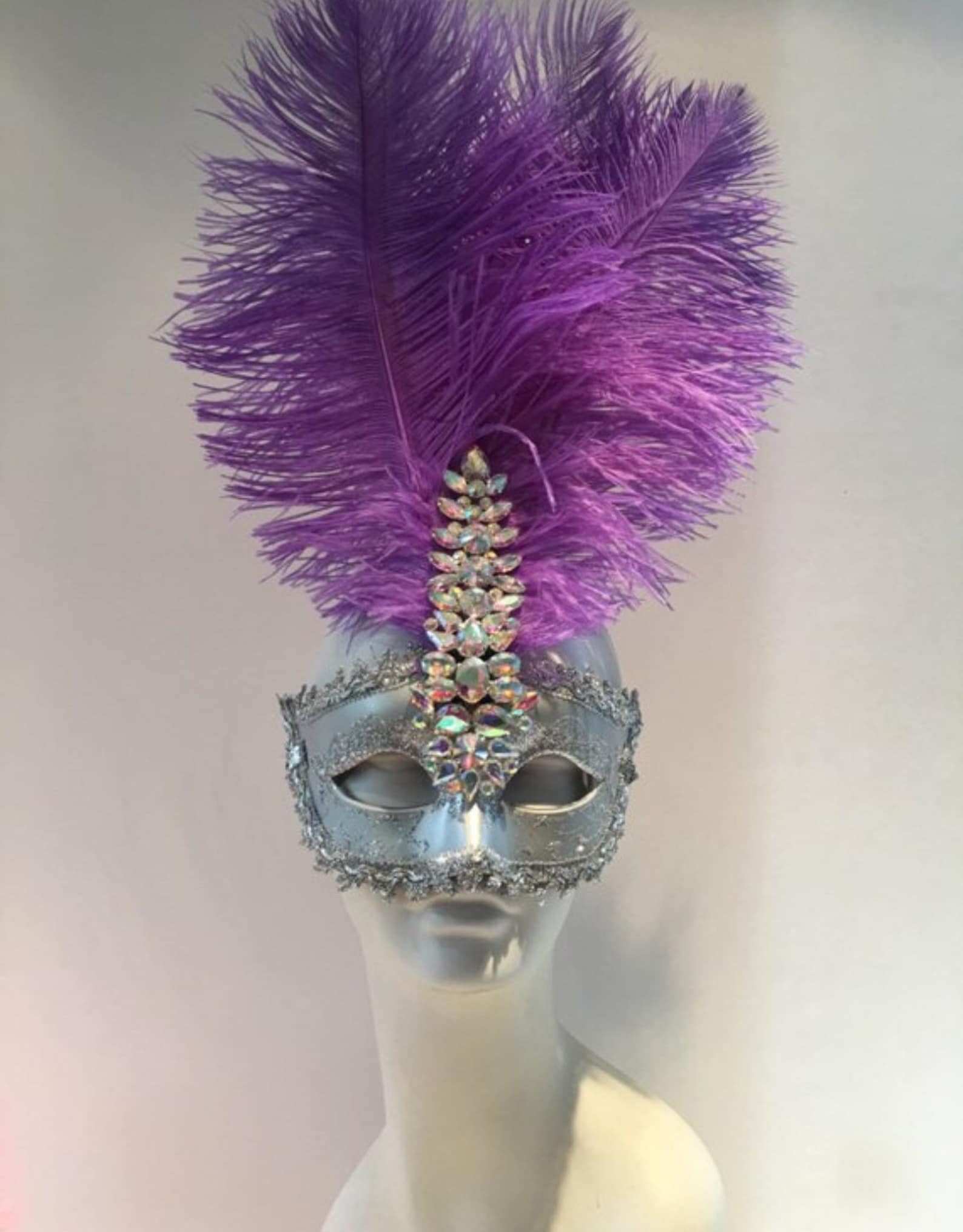 Gold Masquerade Mask Feather Mask carnival | Etsy