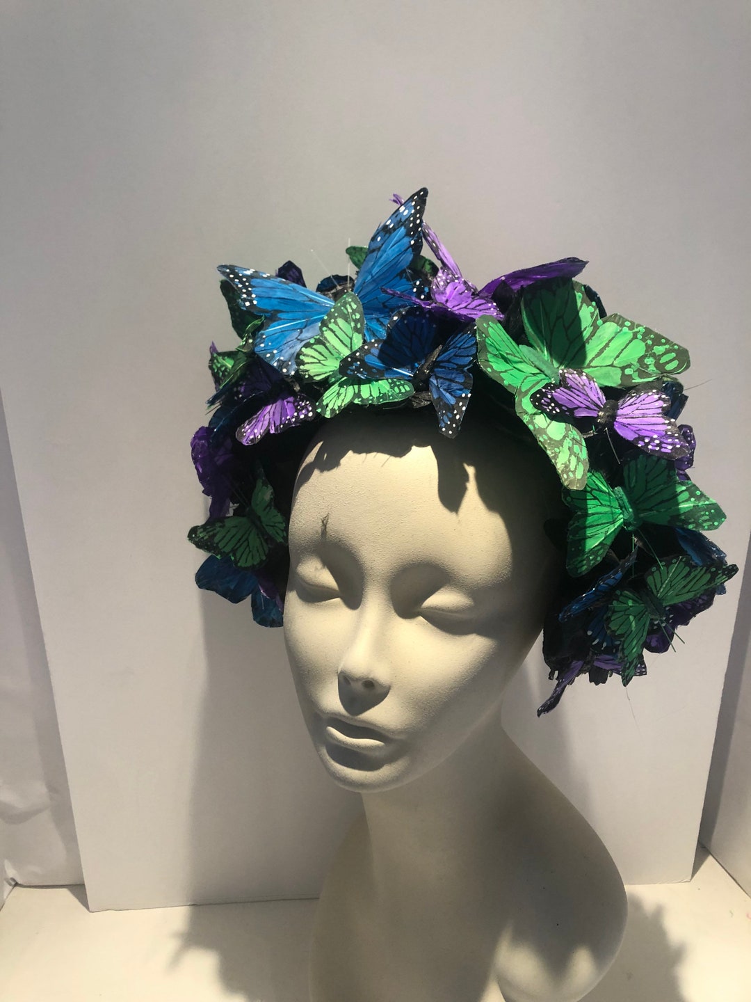 Butterfly Headpiece- Blue Purple Fascinator- Kentucky Derby - Etsy