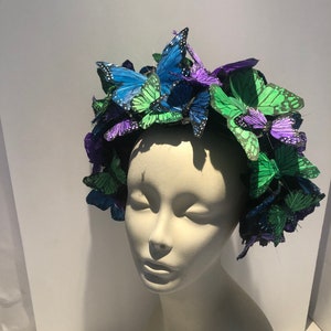 Butterfly Headpiece- Blue Purple Fascinator- Kentucky Derby - Etsy