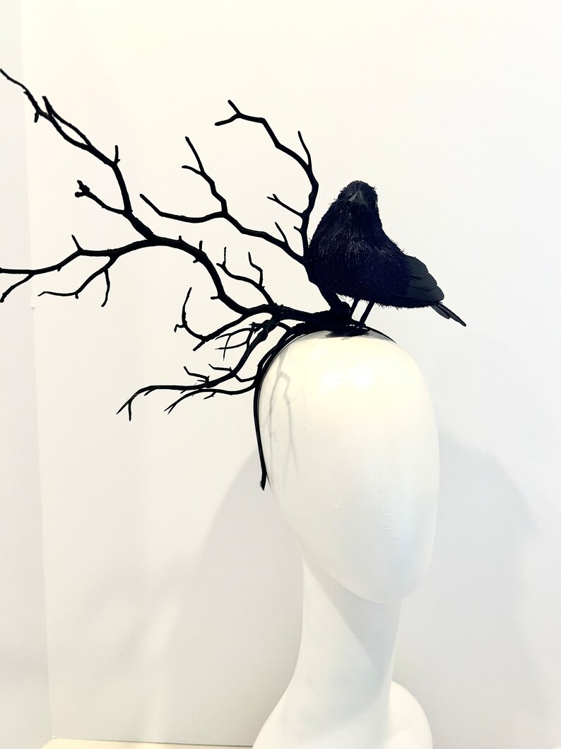 Black Crow Headband- Halloween Costume- Vegan - Etsy