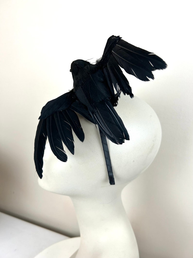 Black Crow Fascinator - Costume -halloween- Goth - Etsy