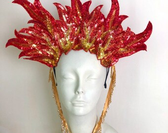 Fire Headband Flame Headband Fire Crown Headpiece Flame - Etsy