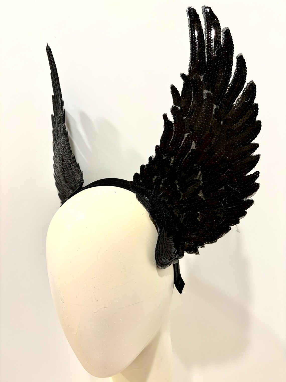 Wing Headpiece- Black Headdress - Etsy