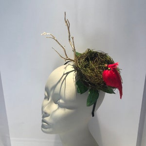 Cardinal Headband- Nest Fascinator- Derby- Nature - Etsy