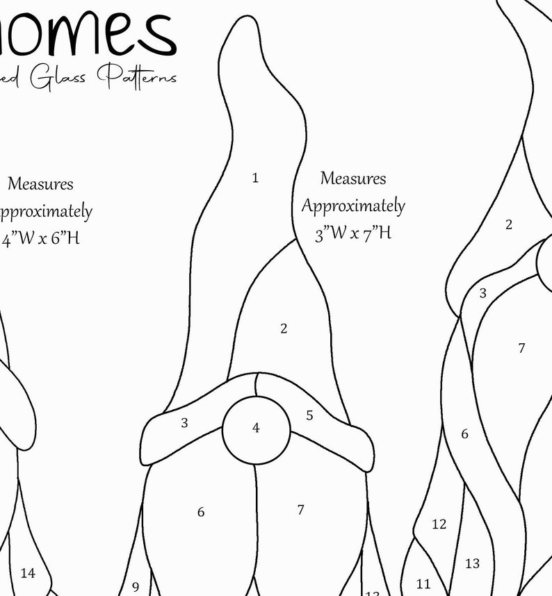 Easy Gnomes Stained Glass Patterns - Etsy Australia