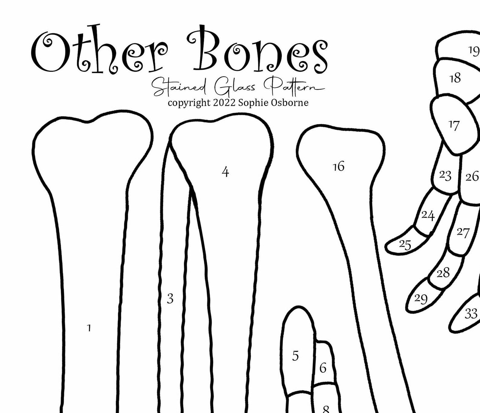 Skeleton Stained Glass Pattern - Etsy