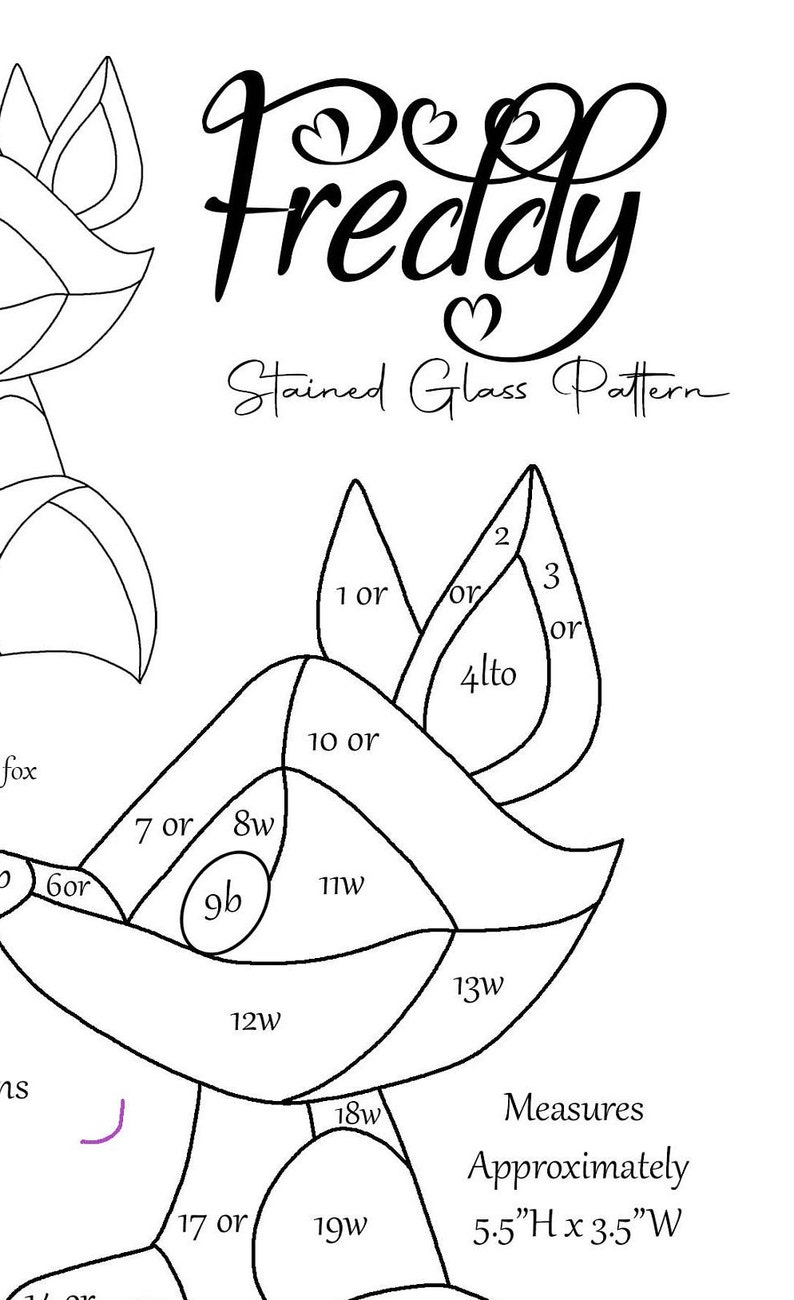 Fox Friend Stained Glass Patterns - Etsy