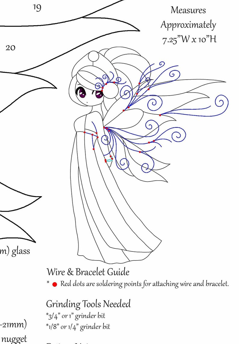 Fairy Princess Stained Glass Pattern - Etsy