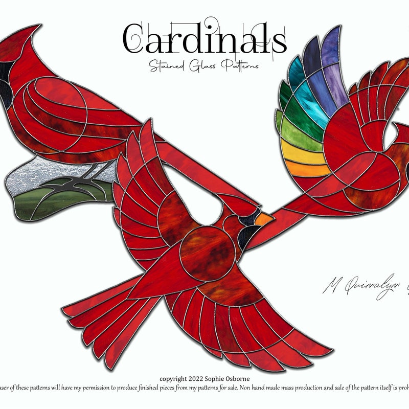 Stained Glass Cardinal Patterns - Etsy