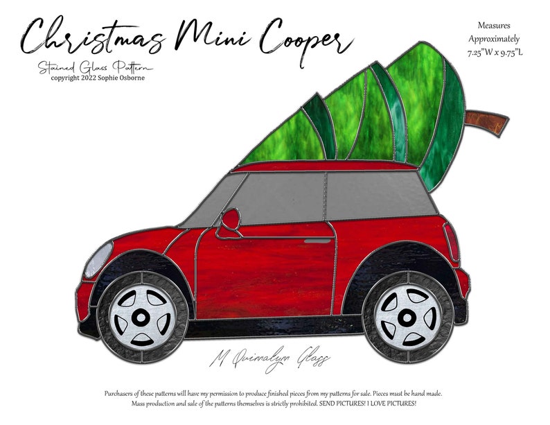 Christmas Mini Stained Glass Pattern - Etsy