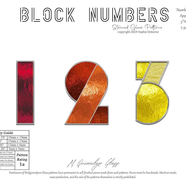 Stained Glass Numbers - Etsy
