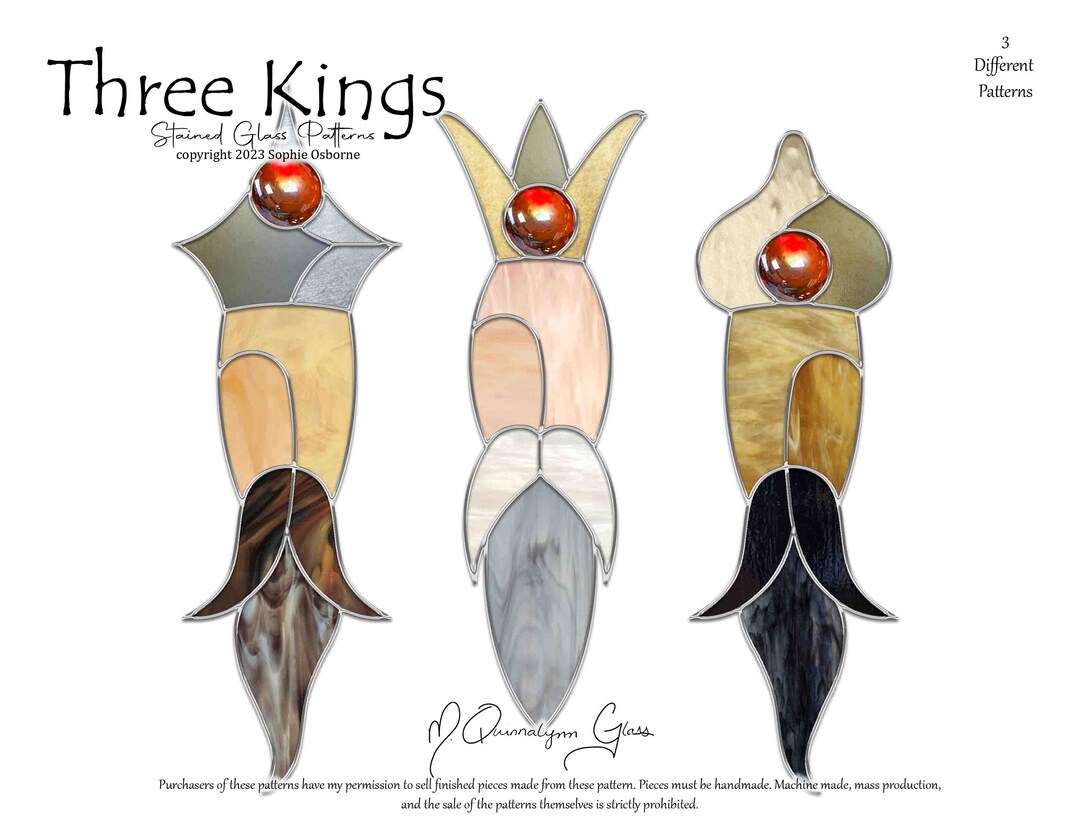 Three Kings Stained Glass Patterns - Etsy
