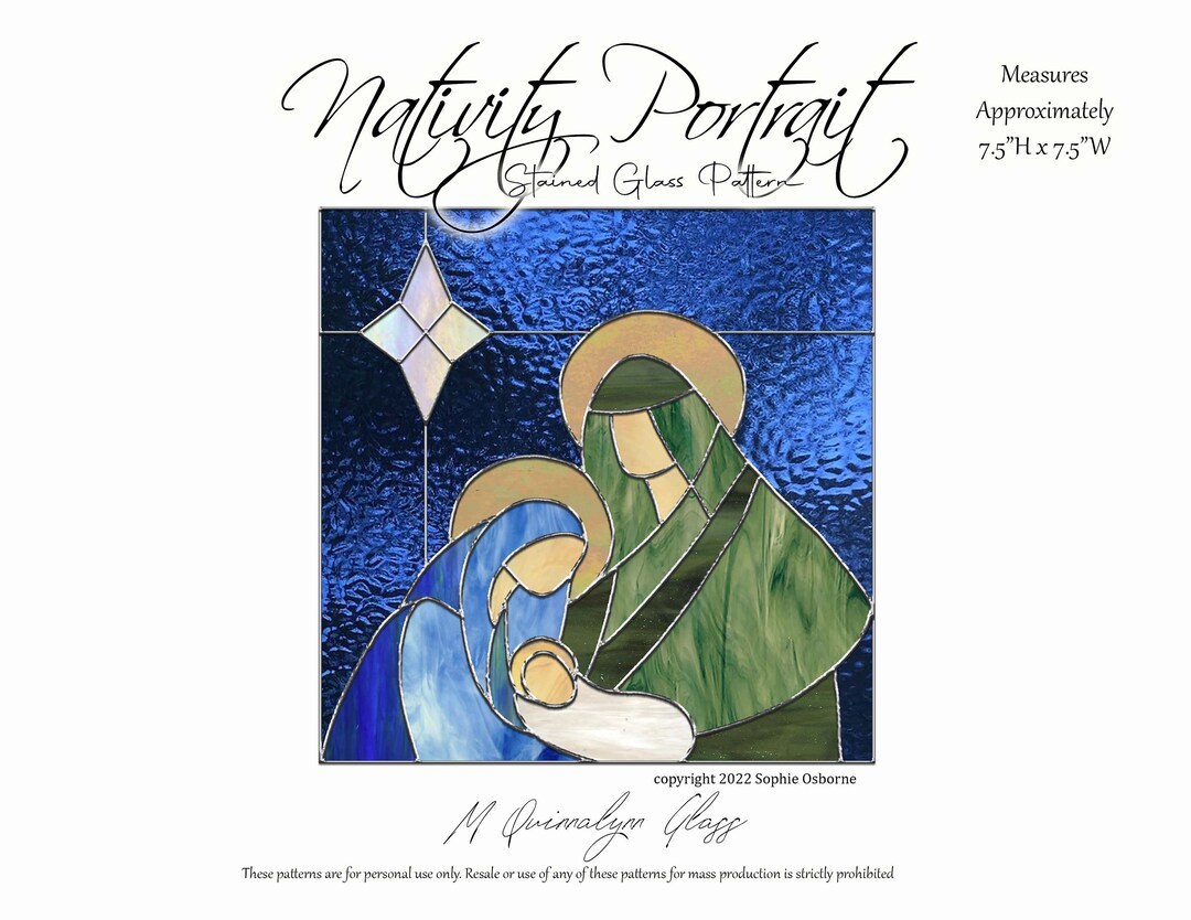 Nativity Portrait Stained Glass Pattern - Etsy