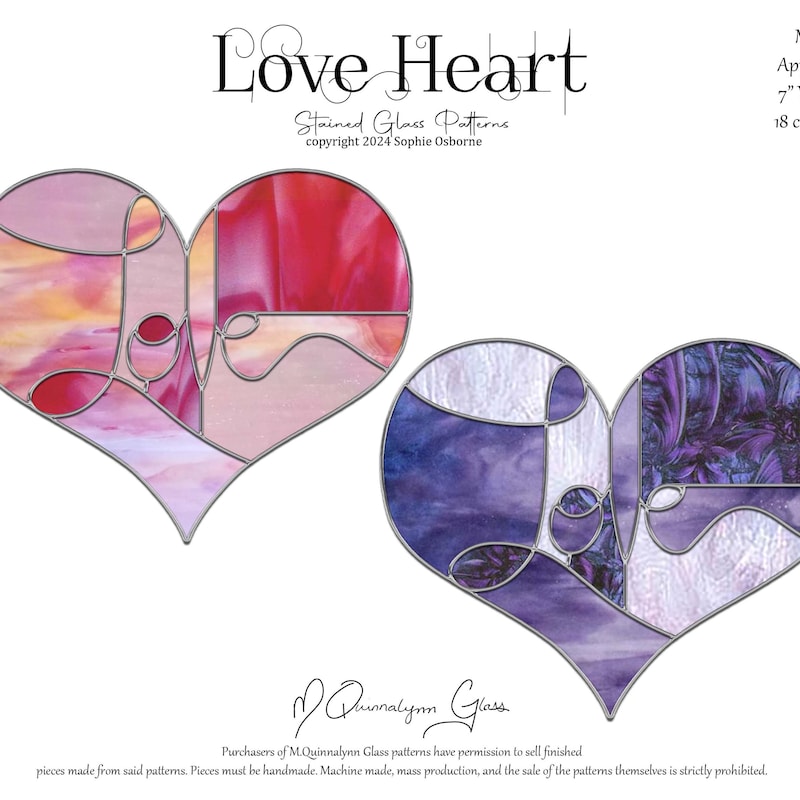 Heart Stained Glass - Etsy