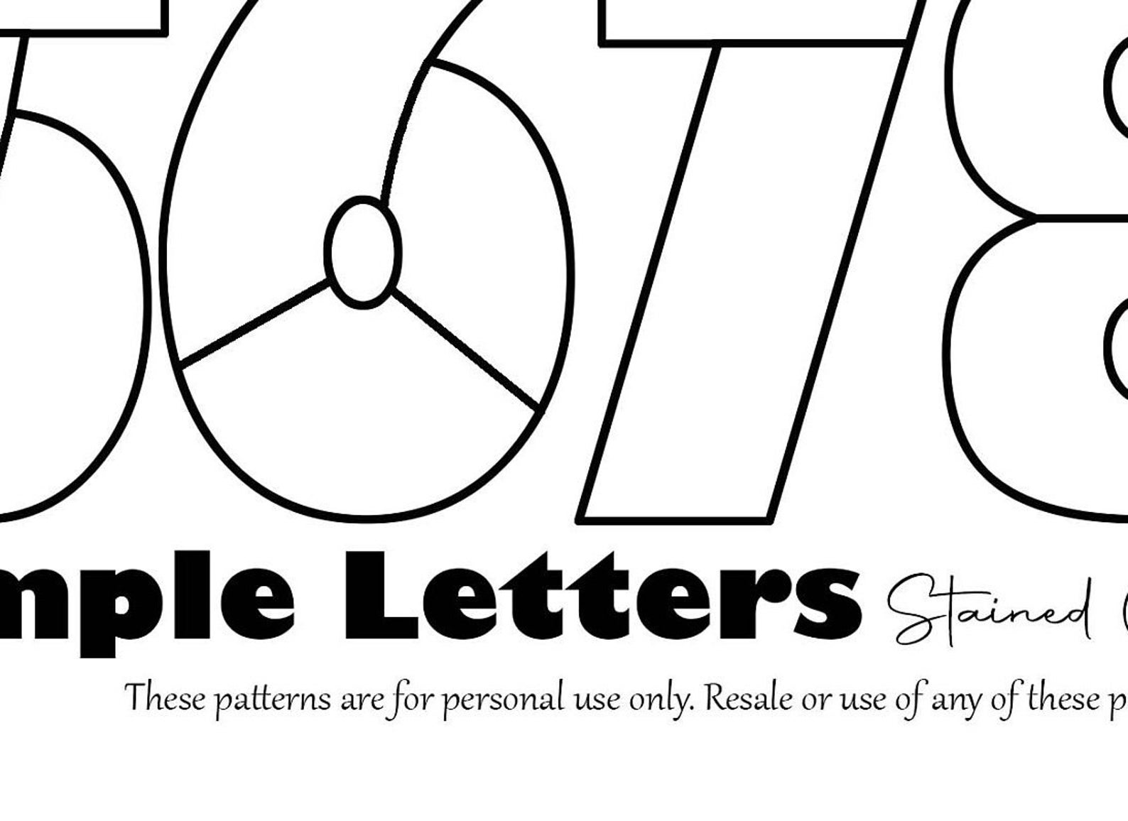 Simple Letters Stained Glass Patterns | Etsy