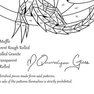 Geometric Dragon Stained Glass Pattern - Etsy