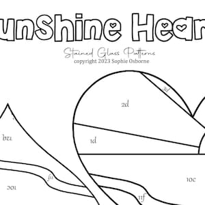 Sunshine Hearts Stained Glass Patterns - Etsy