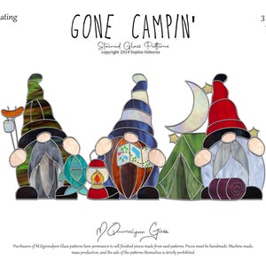 Gone Campin' Stained Glass Patterns *english Version - Etsy