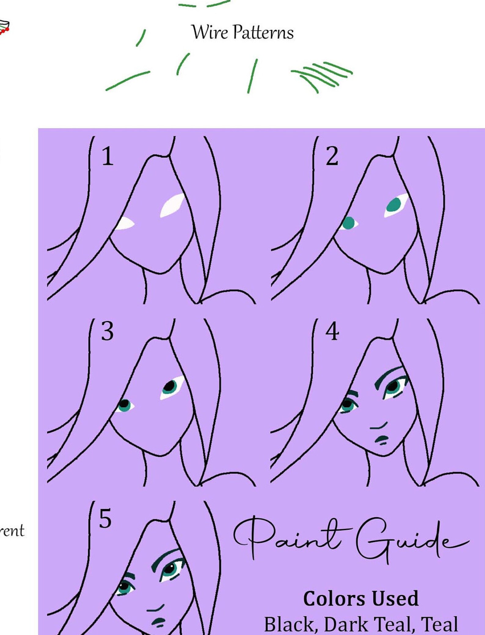 Mermaid Lady Stained Glass Pattern - Etsy