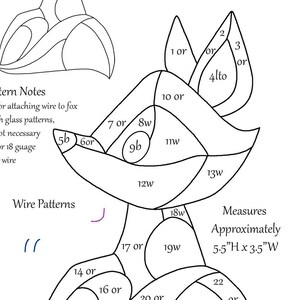 Fox Friend Stained Glass Patterns - Etsy