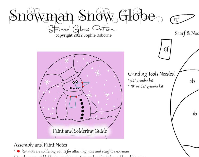 Holiday Snow Globes Stained Glass Patterns - Etsy