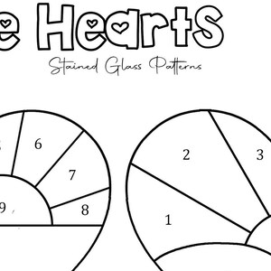 Sunshine Hearts Stained Glass Patterns - Etsy