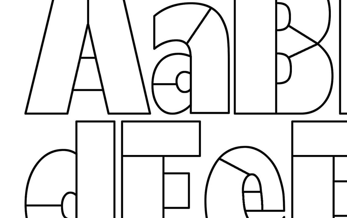 Simple Letters Stained Glass Patterns - Etsy