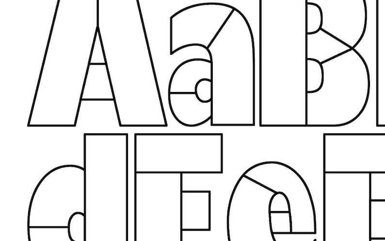 Simple Letters Stained Glass Patterns - Etsy