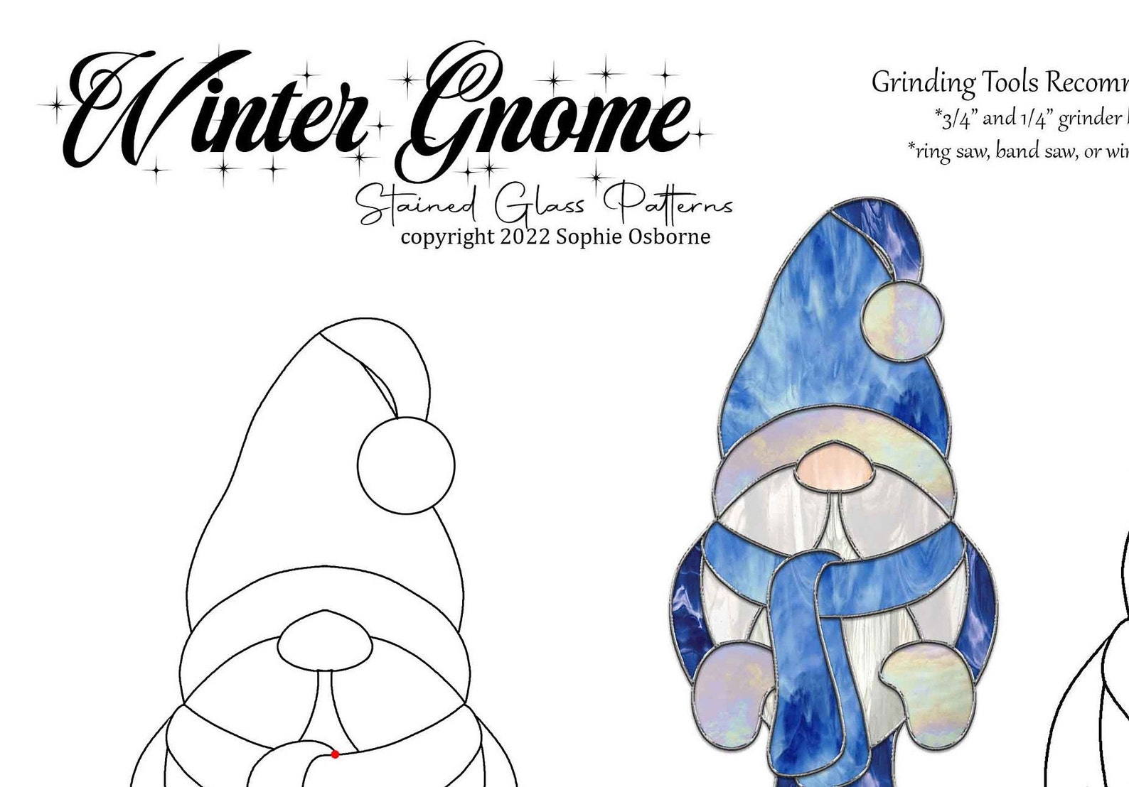 Christmas Gnomes Stained Glass Patterns - Etsy