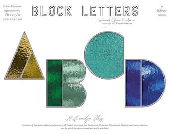 Stained Glass Letters and Numbers 2.5 - Etsy